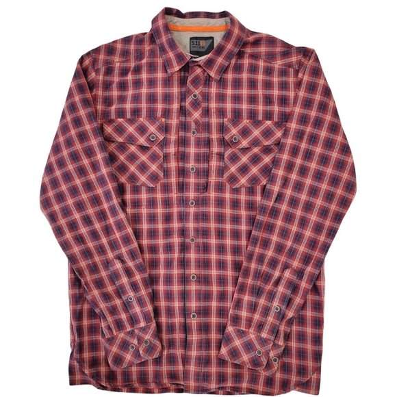 5.11 Tactical | Shirts | 51 Tactical Mens Long Sleeve Snap Button Plaid ...